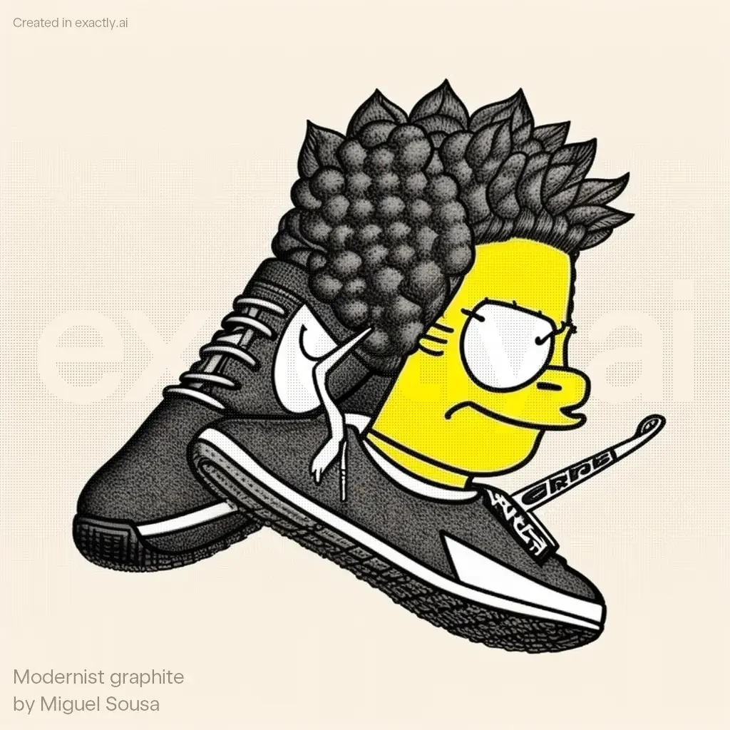 Simpsons character in shoes