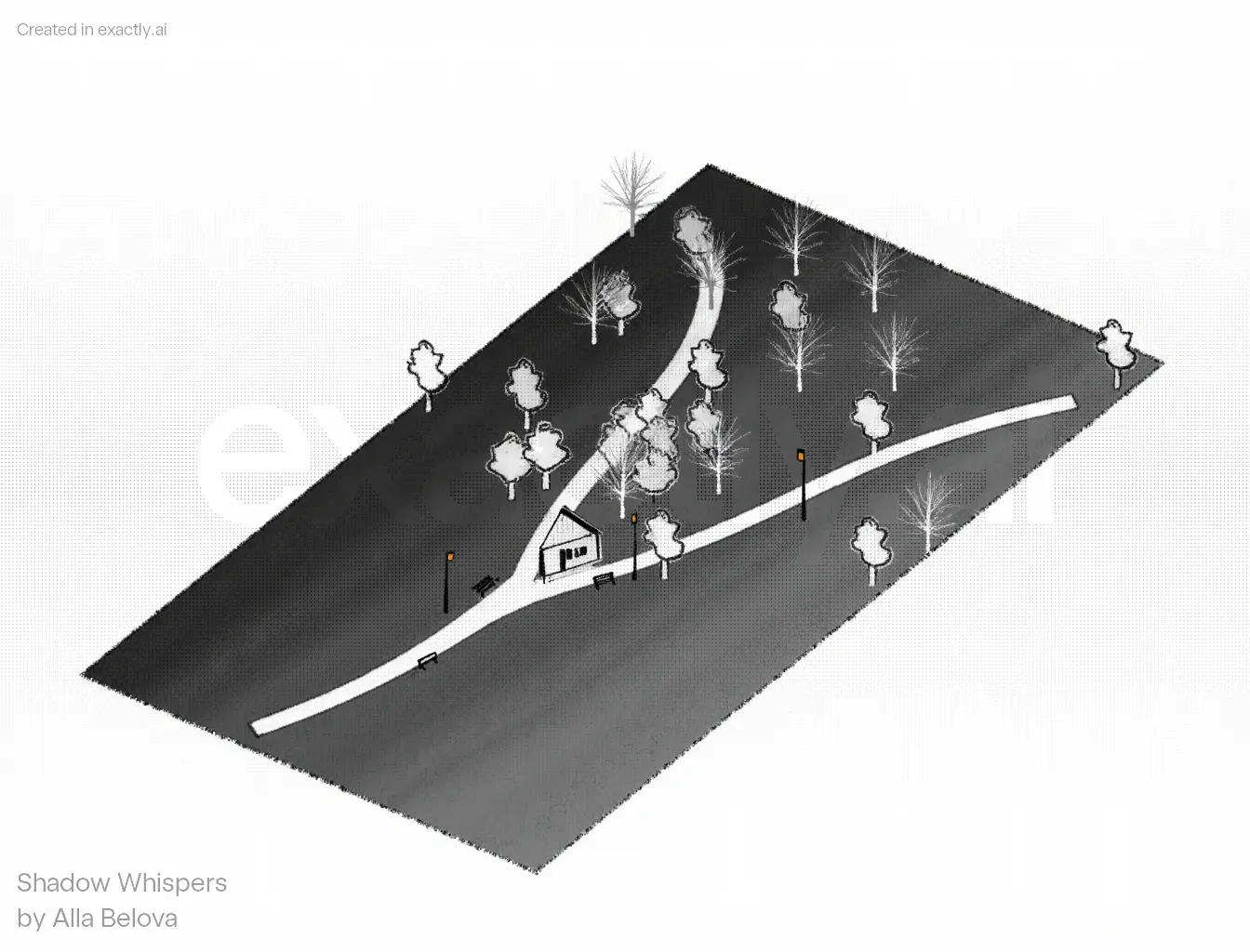 Isometric Park Pathway